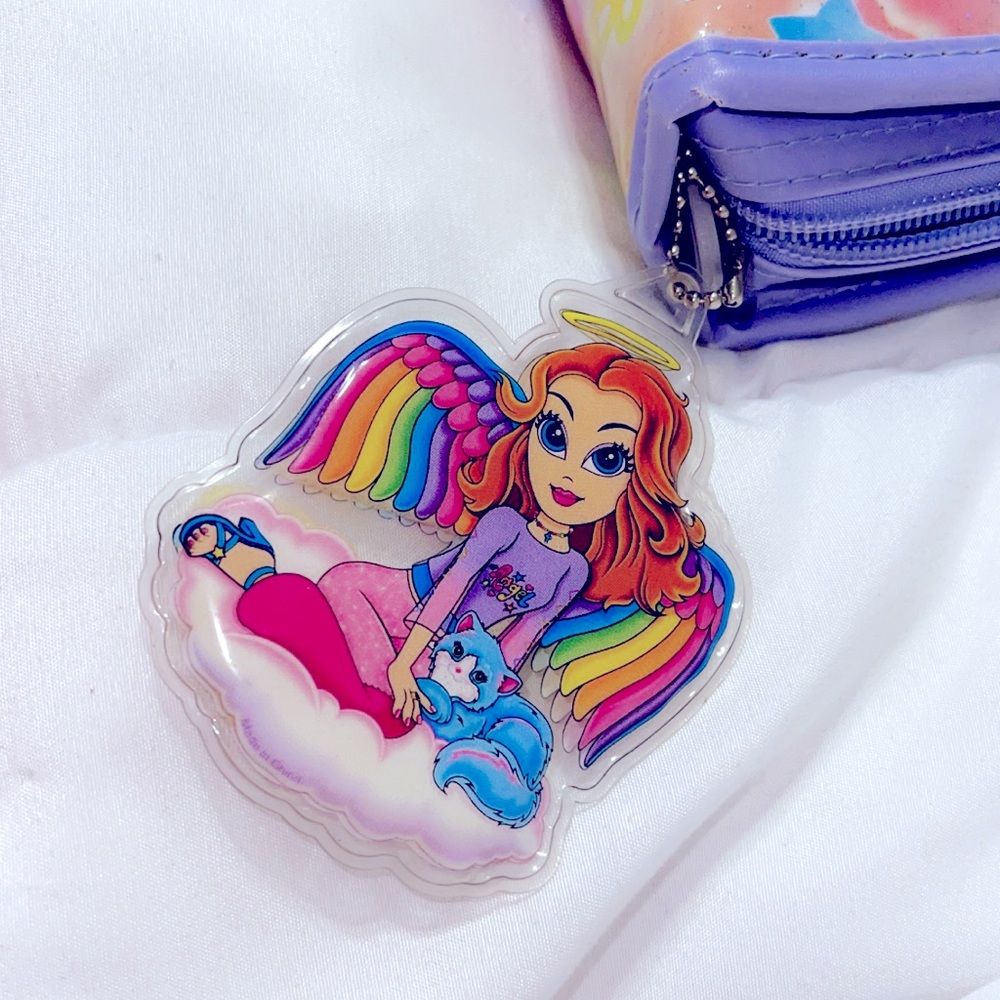 Vintage Lisa Frank Angel Girl Jumbo Binder - Gem